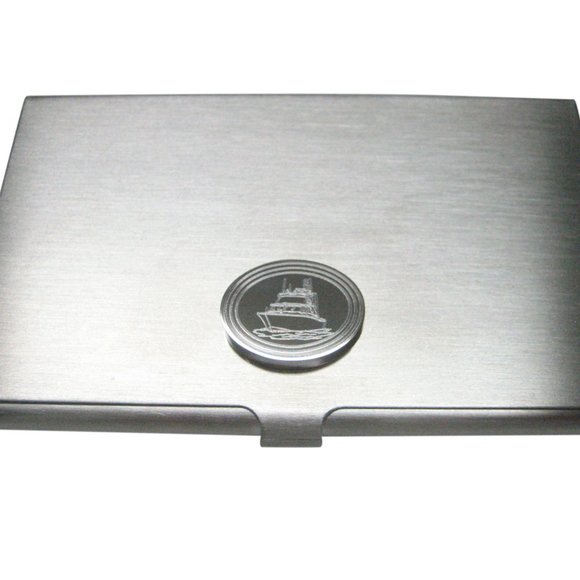Kiola Designs | Accessories | Silver Toned Etched Oval Ship Business ...